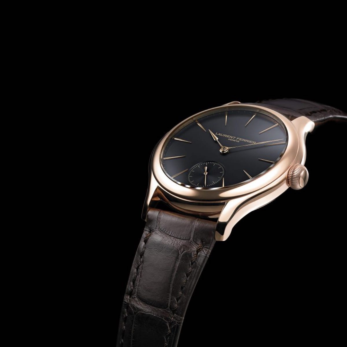 LAURENT FERRIER CLASSIC MICRO ROTOR SLATE GREY WITH 18K RED GOLD INDEXES